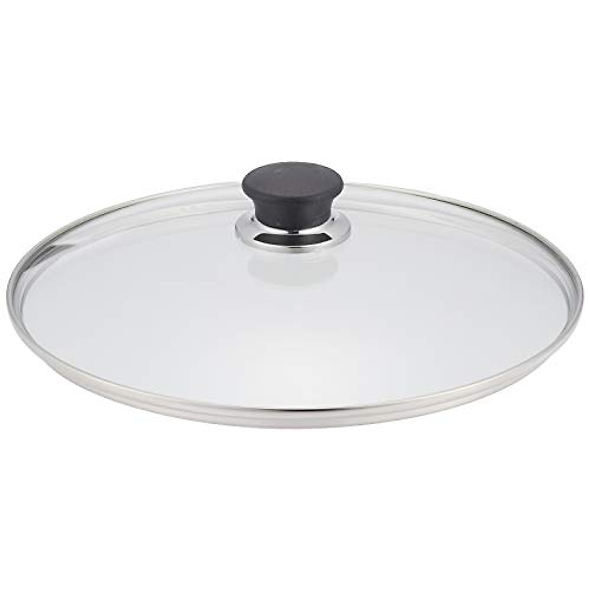 Ballarini 334 °F02.28 Glass Lid 28 cm Stainless Steel Lid and Knob, Black/Clear, 6 x 28,9 x 11.4 (