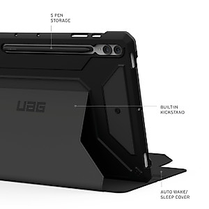 UAG Designed for Samsung Galaxy Tab S9 Ultra Case 14.6" 2023 SM-X910 Metropolis SE Black, Multi-Angle Kickstand Folio with Auto Wake/Sleep & S Pen Holder Rugged Protective Cover by URBAN ARMOR GEAR