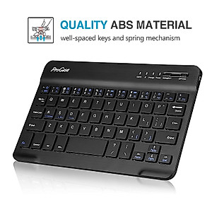 ProCase Keyboard Case for iPad Mini 7 (A17 Pro) 2024 / iPad Mini 6 2021, Detachable Wireless Keyboard Protective Cover Cases for 8.3 Inch iPad Mini 7th 6th Generation Gen Keyboard Case- Black