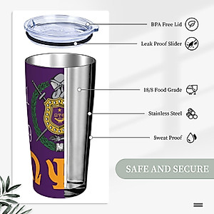HYANMWYEIPI Fraternity Paraphernalia Gifts Mug 20oz Vacuum Insulated Stainless Steel Tumbler With Splash-Proof Lid & 2 Straws - Keep Drinks Hot/Cold For Hours