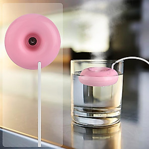 USB Donuts Humidifier Mini Cute Mist Humidifier Floating Water Air Fresher Aroma Diffuser for Home SPA Car Travel Use