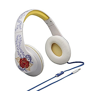 Disney’s Beauty and the Beast Over Ear Headphones with Award-Winning iHome Sound -Best Over Ear Headphones with Mic & Answer Call Button by eKids