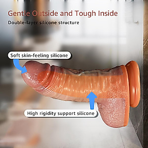 Huge Dildo Sex Toys for Woman, Juguetes Sexuales with Suction Cup for Adult Sex Toys & Games, 10 Inche Long and 3 Inche Thick Dildo, Women Sex Toys Soft Silicone Dildo for Hands-Free Play