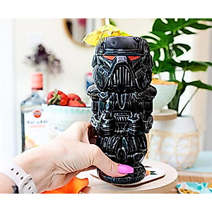 Geeki Tikis Star Wars: The Mandalorian Dark Trooper Ceramic Mug | Holds 18 Ounce