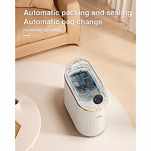 JustBeEasy Bathroom Automatic Touchless Trash Can, Self Sealing and Self Changing, Smart Motion Sensor Trash Can with Lid, 2.7 Gallon Waterproof Small Bedroom Garbage Can