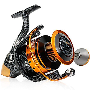 Burning Shark Fishing Reels- 12+1 BB, Light and Smooth Spinning Reels, Powerful Carbon Fiber Drag, Saltwater and Freshwater Fishing-TT1000