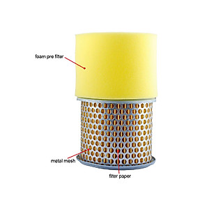 Poweka Air Filter Fit for GX390 GX340 13HP & 11HP Engine with Foam Pre Filter - Replace 17210-ZE3-505 17210-ZE3-010