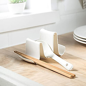 1 Piece Plastic Wavy-Shape Pot Lid Holder Stand Cooking Tools Storage Racks for Kitchen Cupboard Organizer Rack Holder (White)