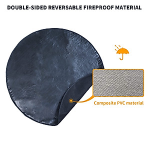 Fire Pit Mat Fireproof Mat Chimineas for Deck,Protection Grill & Patio Fire Pit Pad Hearth Rug, Fireproof Mat, Deck Protector for Wood Burning Fire Pit, Gas Fire Pit, Charcoal Grill (36 Inch)