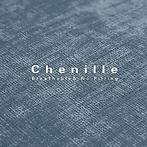 RYONGII 82.7" Convertible Sectional Sofa Chenille L Shaped Retro Couch with Chaise Reversible 4-Seat Sofa Sectional Couch Sets for Apartment, Machine Washable Cover,Easy to Assemble, Light Blue