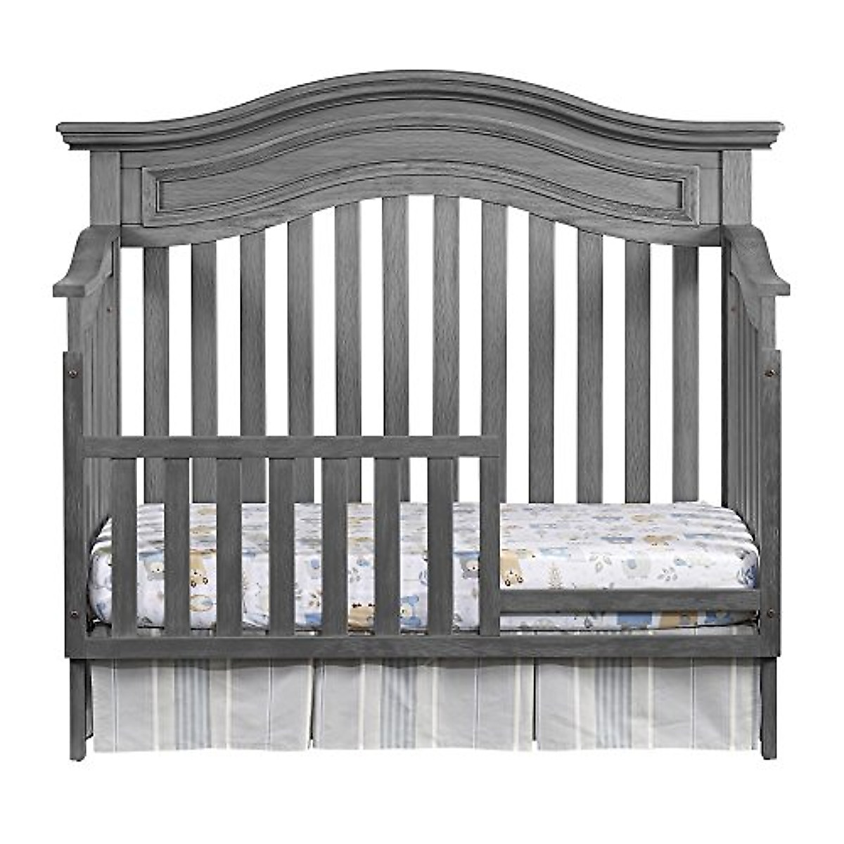 Oxford Baby Glenbrook Crib to Toddler Bed Guard Rail Conversion Kit, Graphite Gray, GreenGuard Gold Certified