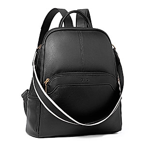 CLUCI Leather Backpack for Women Black Backpack Small Backpack for Women Convertible Backpack Travel Ladies Designer Daypack Mini Backpack for Women