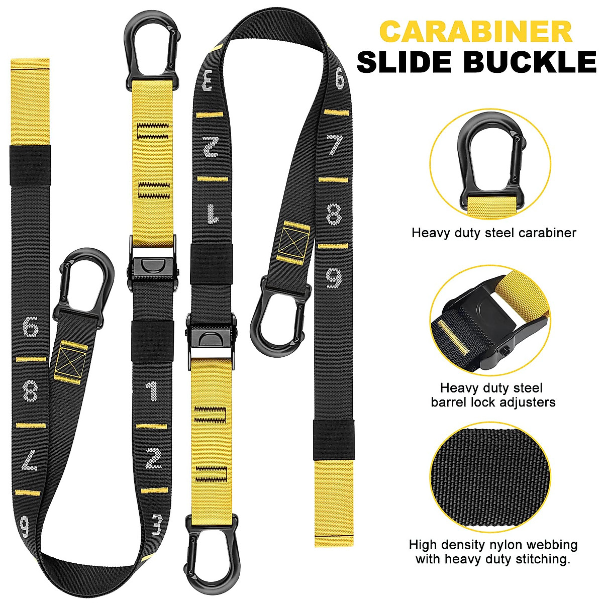 ScandiTech Rraining Kit, Workout Straps for Home, Adjustable Resistance Trainer with Handles, Door Anchor and Carrying Bag for Gym