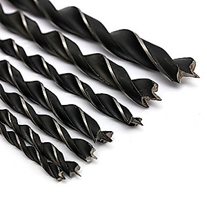 7 Pieces - 12" Extra Long Brad Point Drill Bits 1/8 3/16 1/4 5/16 3/8 1/2 7/16 ½ - 3/8 Shank Fit Dewalt Makita Ryobi Milwaukee Power Drill etc