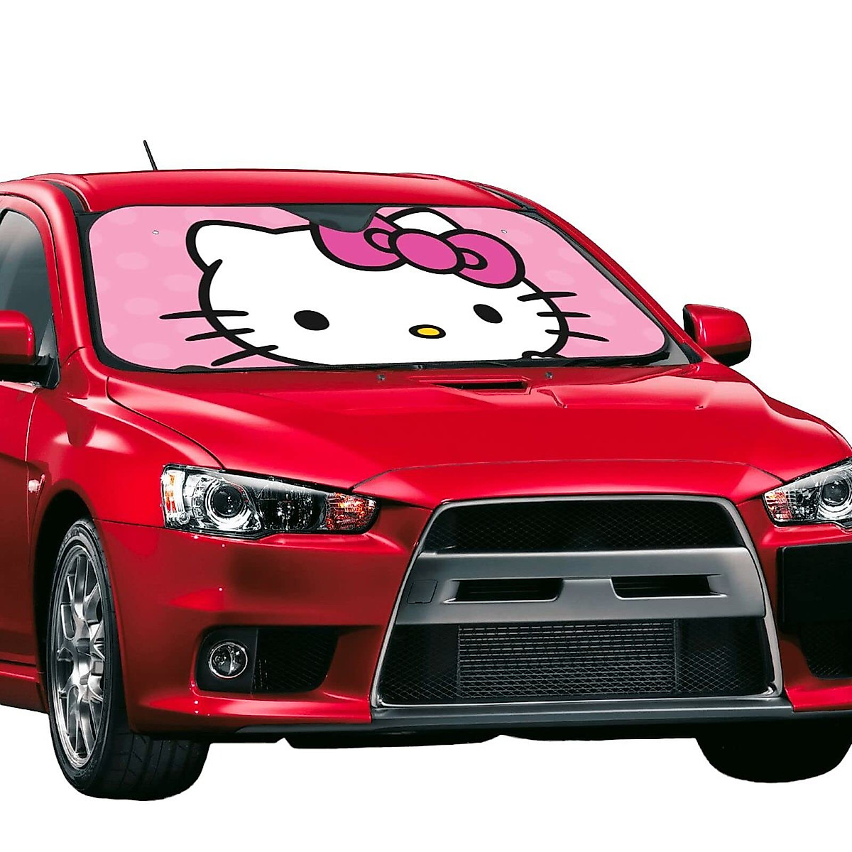 Wasinle Cartoon Car Windshield Sunshade Blocks Sun Visor Protector Foldable Sun Shield Keep Your Vehicle Cool, Fits Windshields of Most Sizes（Small 51 x 27.5 in） Black 6