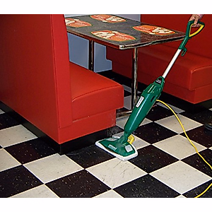 Bissell Commercial-BGST1566 Steam Mop Power Steamer, 12.5" wide, comes with Two soft pads for every day and one scrubby pad for heavy messes,Green