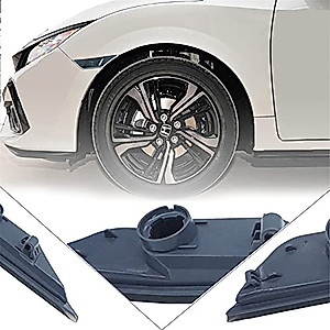 AutoJoy Club JDM Smoked Lens White Full LED Bulb Front Side Marker Light Compatible With 2016-2021 10th Gen Honda Civic Sedan Coupe Hatchback, Powered by 90-SMD LED, Replace OEM Sidemarker Lamps