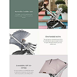 UPPAbaby Cruz V2 Stroller - Jake (Black/Carbon/Black Leather) + Bassinet - Jake (Black/Carbon)