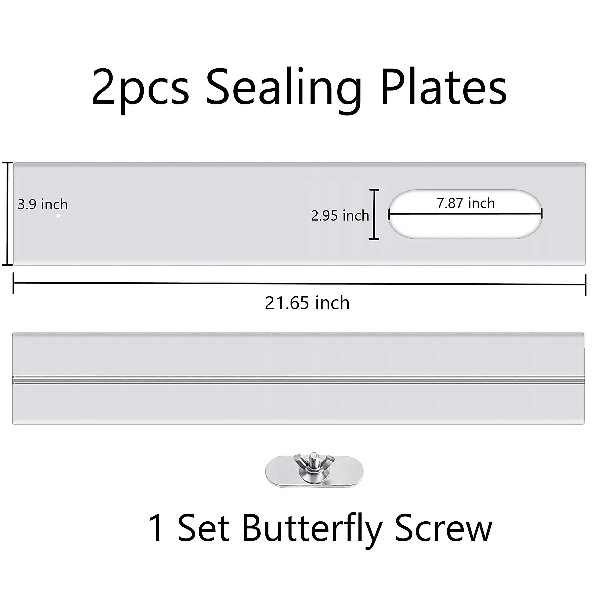 ASKAWTE 2PCS Air Conditioner Window Sealing Plate,Portable Air Conditioner Window Vent Kit, Adjustable Length Portable Ac Vent Kit, Window Slide Kit Plate for Portable Air Conditioner