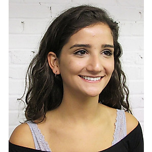 Small 14k White Gold Diamond Cut Hoop Earrings, (2mm Tube) (.6 inch - 15mm)