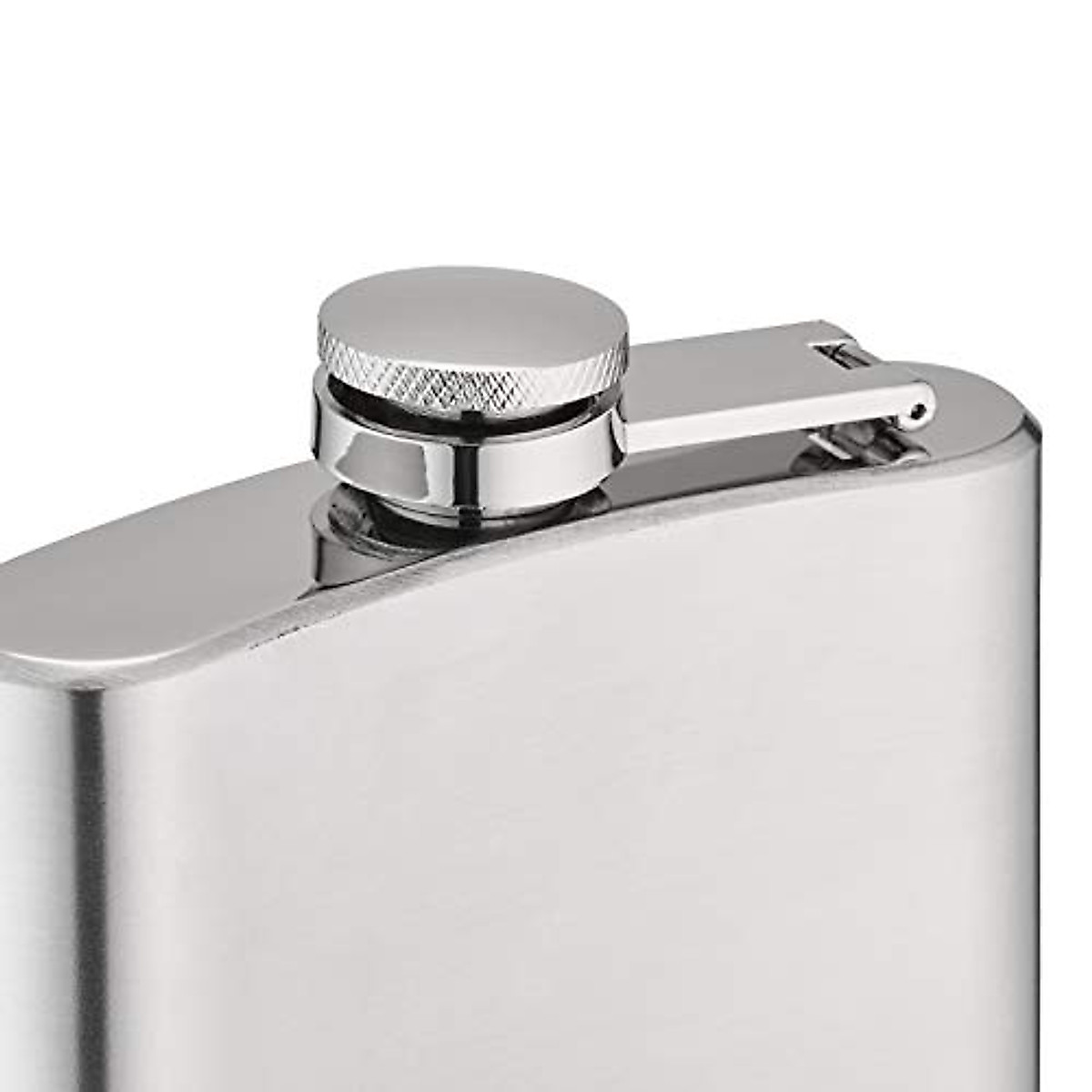 TRUE Stainless Steel Metal Men and Women Drinking Flasks for Vodka Whiskey Tequila Rum Cocktails, Travel, Backpacking, 6 oz, Set of 1, Silver