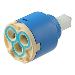 iuniq Ceramic Faucet Cartridge Replacement,Diameter 35mm Universal Blue Cartridge Water Mixer Tap Inner Control Kitchen And Bathroom Waterfall Faucet Valve Single Handle Basin Shower Faucet Parts