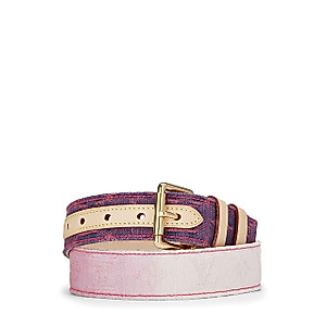 Louis Vuitton, Pre-Loved Pink Ombré Monogram Denim Sunshine Belt 80, Pink