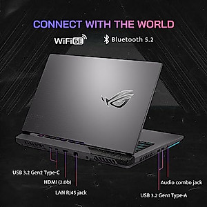 ASUS ROG Strix G15 15.6” WQHD Gaming Laptop, AMD Ryzen7 6800H, NVIDIA GeForce RTX 3060, 64GB DDR5 RAM, 4TB SSD, RGB KB, Wi-Fi 6E, Thermal Grizzly Cooling, VR-Ready, Gray, Win 11 Pro, 32GB USB Card