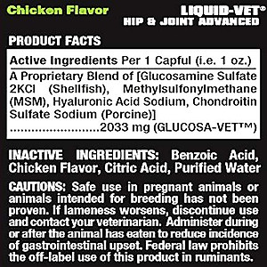 Liquid-Vet by COOL PET Holistics K9 Hip & Joint Advanced Formula, Chicken Flavor, 32 oz (LVDJA-CH-04PK-32U)