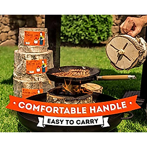 Zorestar Birch Bonfire Wood Log L-Size with fire Starters for Fireplace Inside - 100% Natural Cooking Firewood for Fire Pit, Campfire, Bonfire and Grill, Swedish Candle 6.4 lbs