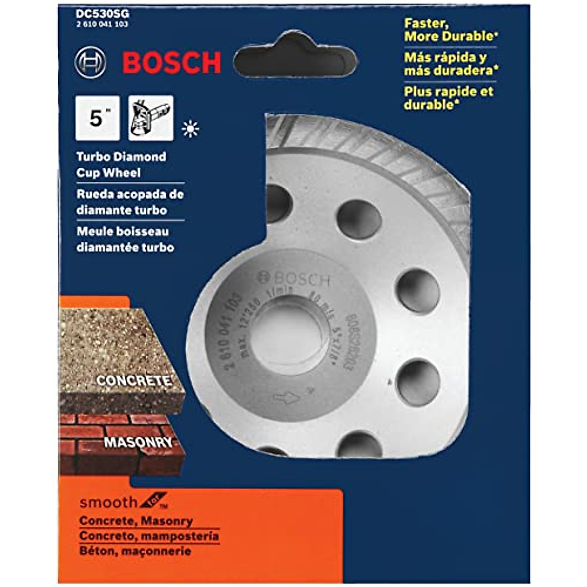 Bosch DC530SG 5 In. Turbo Diamond Cup Wheel For Concrete