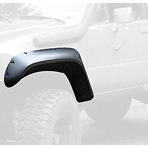 Bushwacker Cutout Pocket/Rivet Style Rear Fender Flares | 2-Piece Set, Black, Smooth Finish | 31022-11 | Fits 1984-1989 Toyota 4Runner