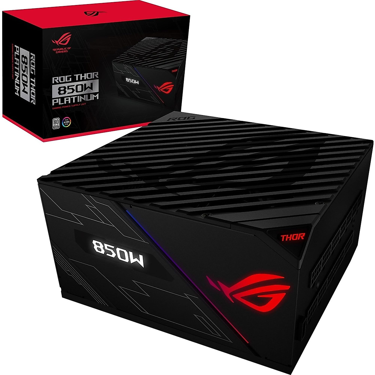 ASUS ROG Thor 850 Certified 850W Fully-Modular RGB Power Supply with LiveDash OLED Panel