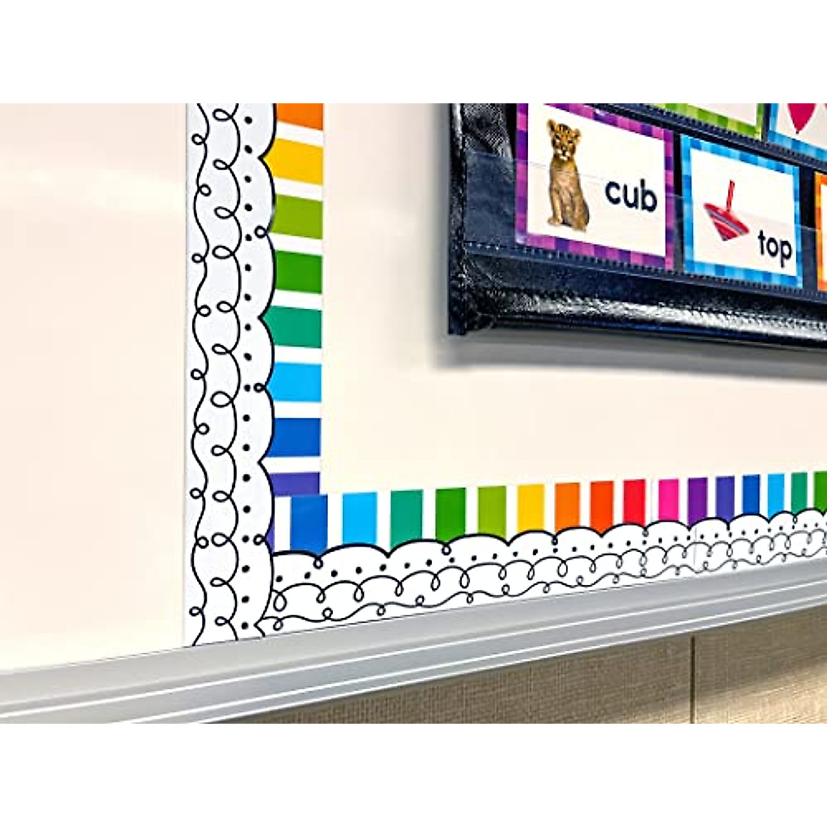 Teacher Created Resources Colorful Stripes Magnetic Border (TCR77563)