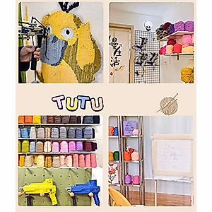 8ply Strands tufting Yarn for tufting Gun Rugs,100m Crocheting Fancy Chunky Cotton ployester Mixed Knitting Yarn,100g Multiple Color Knitting Thread Poke Embroidery Yarn,6 Rolls Set,Customized Color