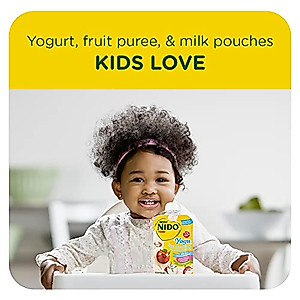 Nestle Nido Baby Food Pouches, Toddler, Yogurt, Strawberry Puree and Milk, 3.5 oz