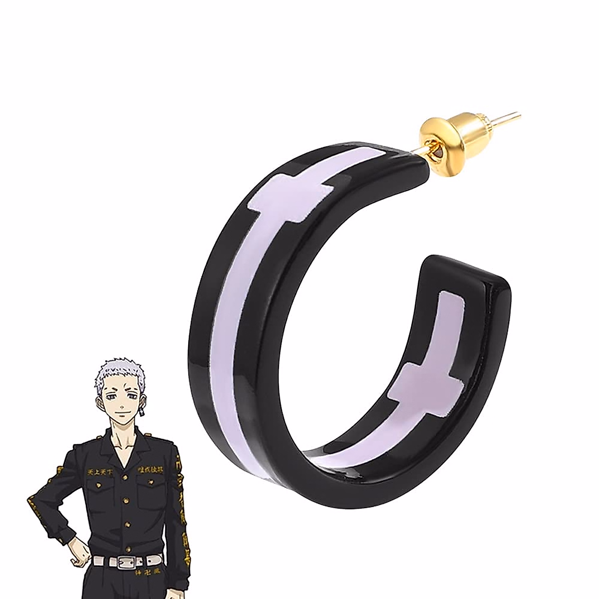 RJZMING Izana Earrings Tokyo Revengers and Takashi Mitsuya Earring Tokyo Revengers Cosplay Costume Acrylic Alloy Earrings, Small