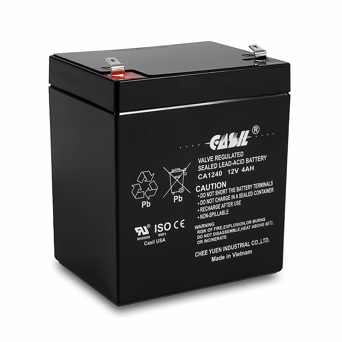 Casil CA-1240 12V 4AH Replacement Battery for ADT 804302 12V 4.5Ah Alarm