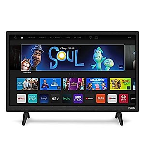 VIZIO 24-inch D-Series Full HD 1080p Smart TV with Apple AirPlay and Chromecast Built-in, Screen Mirroring for Second Screens, & 150+ Free Streaming Channels, D24f-J09, 2021 Model (Renewed)