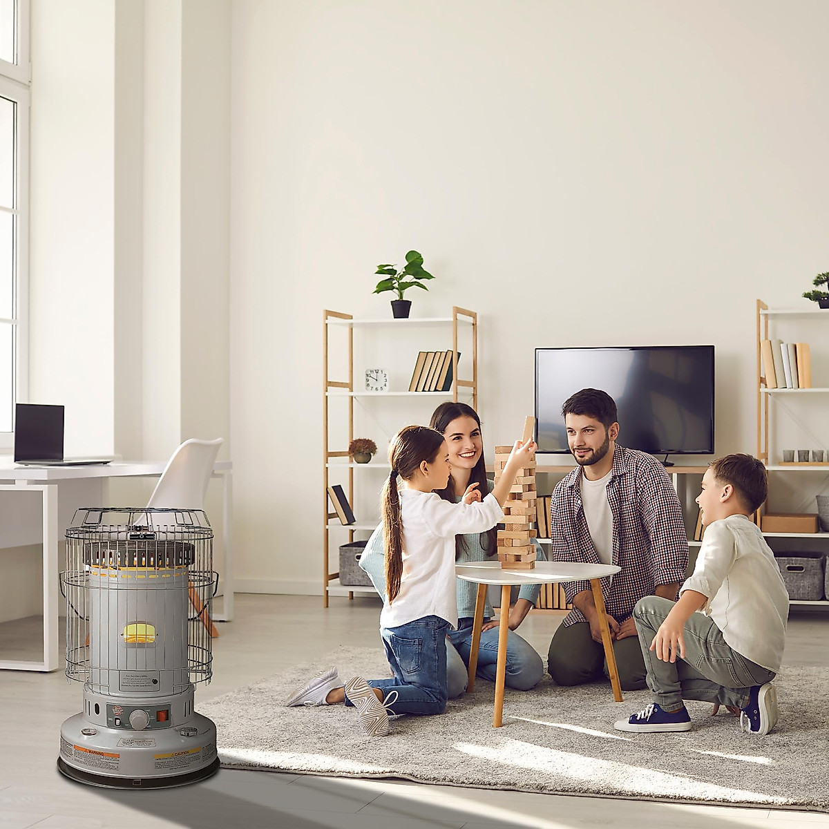 Kero World KW-24G Indoor Kerosene Heater, Large, Gray