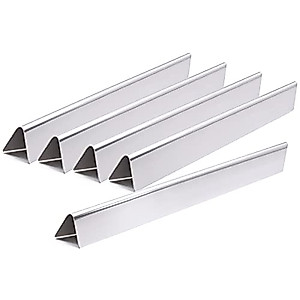 Criditpid 24.5" 7540 Flavorizer Bars Compatible for Weber 7539, Genesis 300 Series, E310, E320, S310, S320 Grills with Side-Controls, 5-Pack Stainless Steel Flavor Bars Parts for Weber Genesis 300