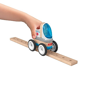 Fisher-Price Wooden Building Toy Wonder Makers Design System Special Delivery Depot, 35+ Wood Piece Playset for Preschool Kids Ages 3+ Years