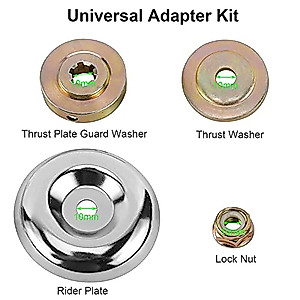 Linkhood 8 Inch Steel Wire Brush Cutter Trimmer Head, Replacement Garden Grass Weed Brush Cutting Head for Rust Removal, Paving Stone, Pavement Joints or Driveway, with Universal Adapter Kit