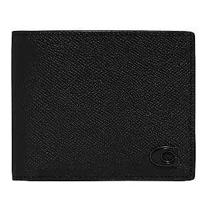 Coach 3-in-1 Wallet in Cross Grain Leather, Black, One Size
