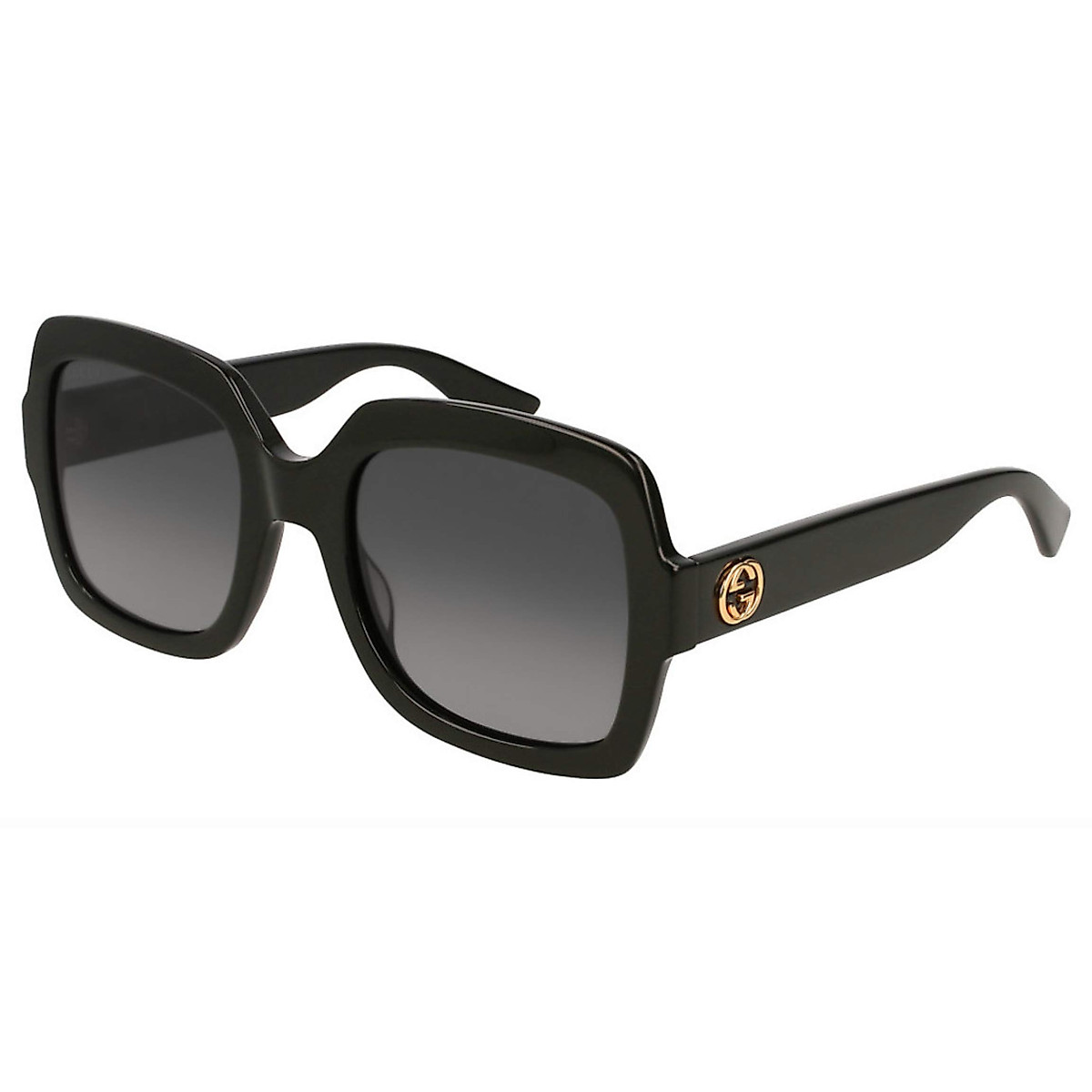 Gucci GG 0036S-011 Sunglasses, Black w/Grey Lens, 54mm