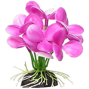 Marina Betta Pink Orchid Aquarium Plastic Plant, 2.75-Inch
