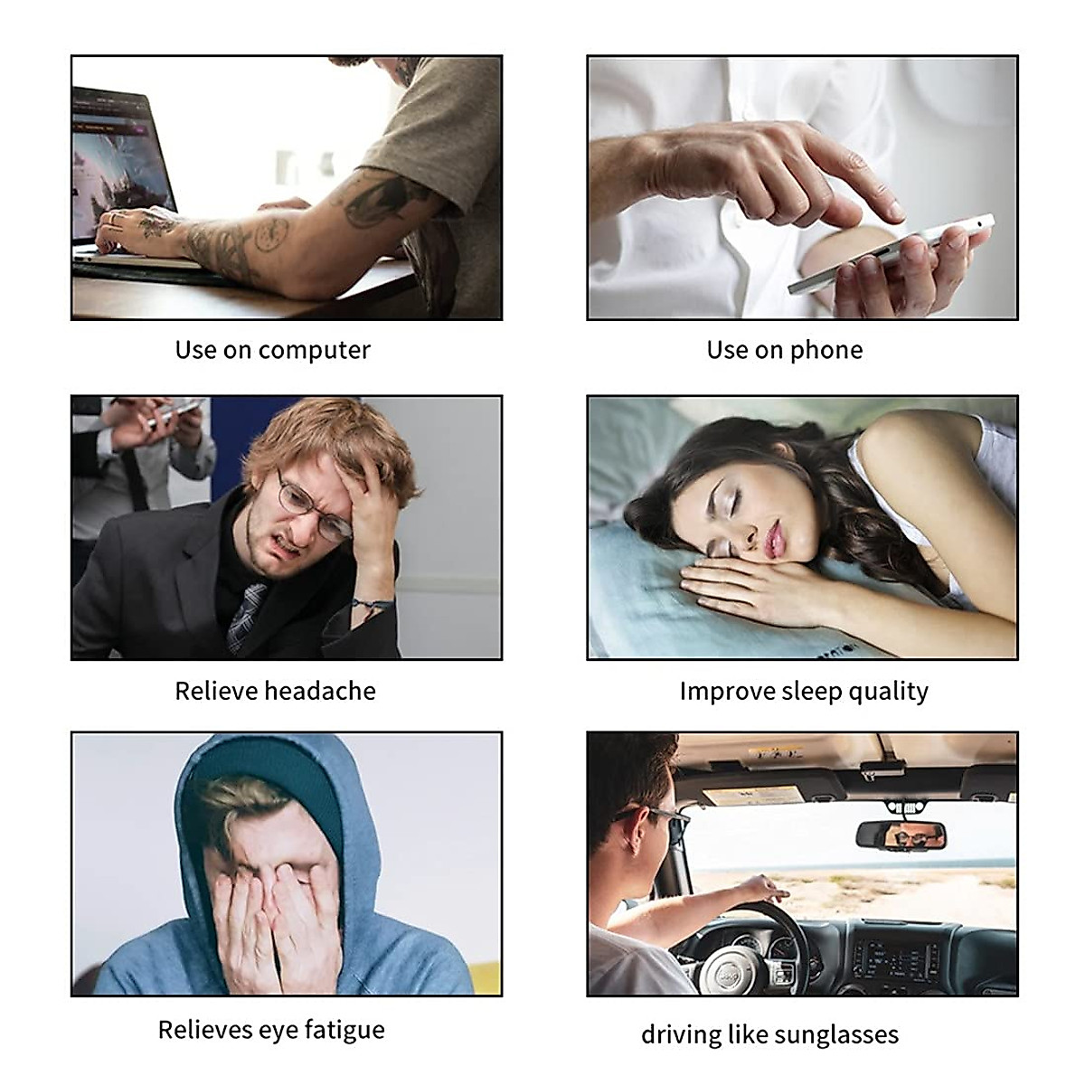 RuiJinGen Computer Gaming Blue Light Blocking Glasses Half frame Retro Semi Rimless Clear Lens Glasses Eyewear Men Women