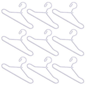 VICASKY Mini Doll Hanger 50pcs Mini Doll Clothes Hanger White Tiny Clothing Dress Gown Hanger Miniature Clothes Hanger Hanging Dress Closet Accessories 4X2. 2CM White Little Hangers