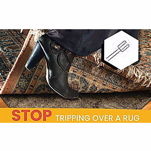 Rug Settlers Rug Pins Pack of 6 Rug Anchors Secure a Rug Over a Rug Anti Slip Pins for mats Runners Plastic Sheets and Throws