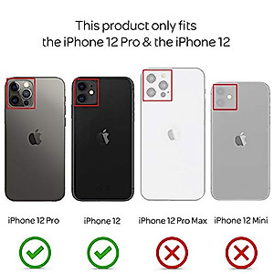 NALIA Necklace Cover with Band Compatible with iPhone 12 / iPhone 12 Pro Case, Transparent Protective Hardcase & Adjustable Holder Strap, Easy to Carry Crossbody Phone Bumper, Color:Pink